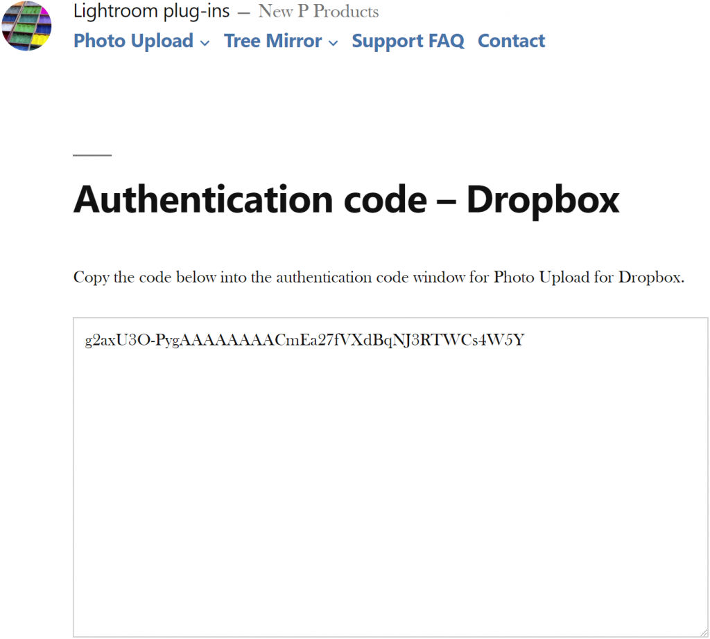 Authentication – Lightroom plug-ins